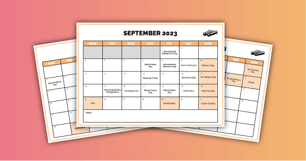 Teaching Events Calendar - Rodocodo